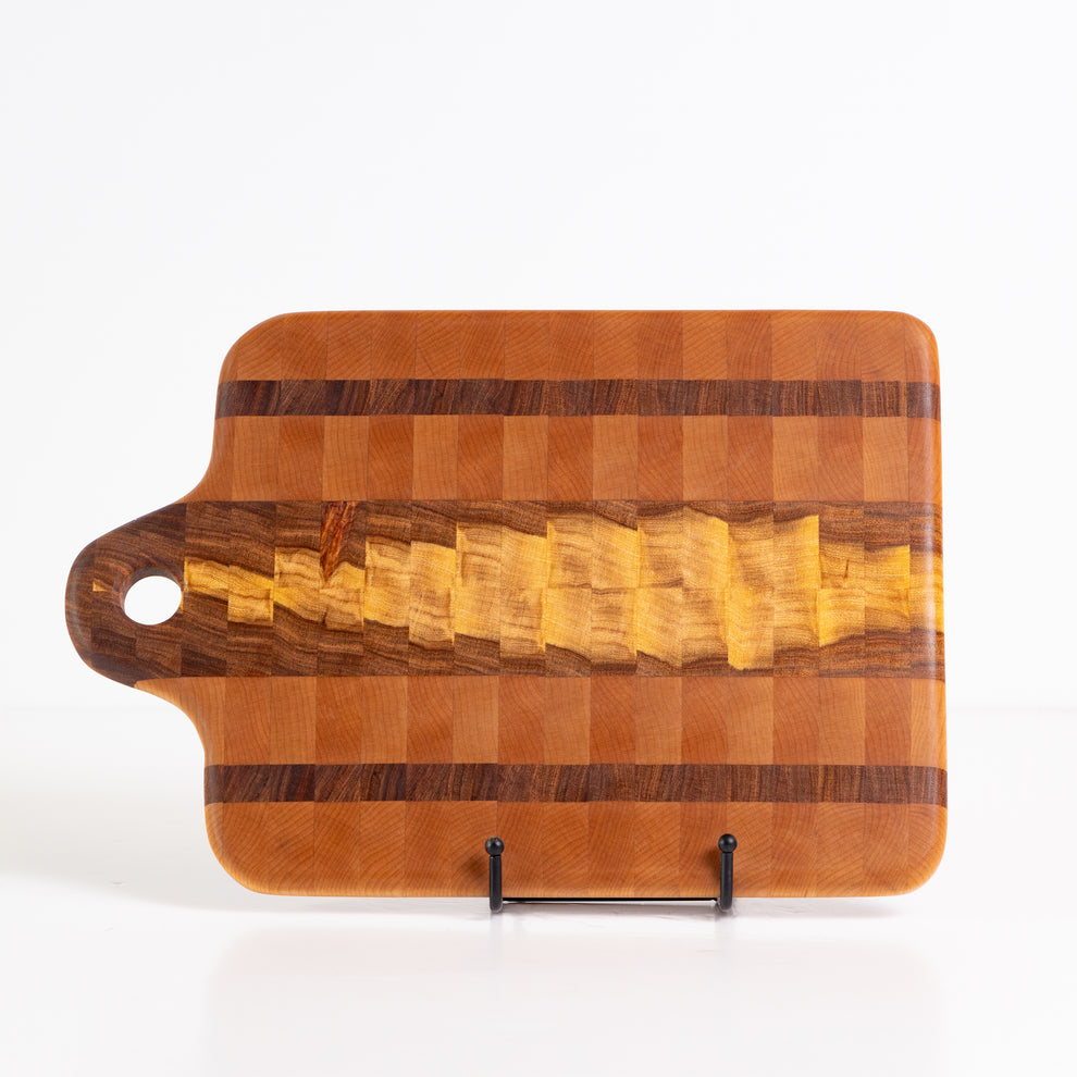 Hard Maple and Willow Acacia End-Grain Cutting Board – St. Joe Woodworks